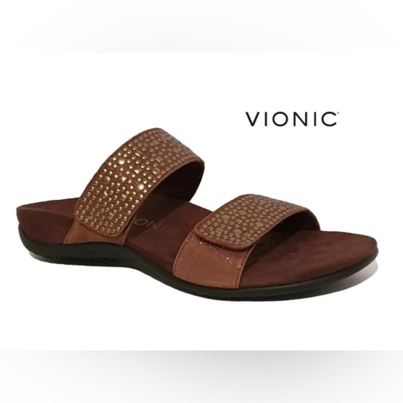 Vionic | Shoes | Vionic Sz 8 Rest Samoa Leather Orthotic Sandals Mules ...
